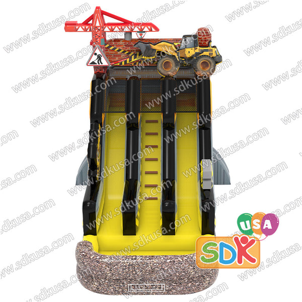 GWS-439 Construction Site Double Lane Water Slide - SDKUSA